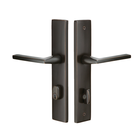 Emtek – Modern Rectangular 2″ x 10″ Keyed with Helios Levers – Oil ...